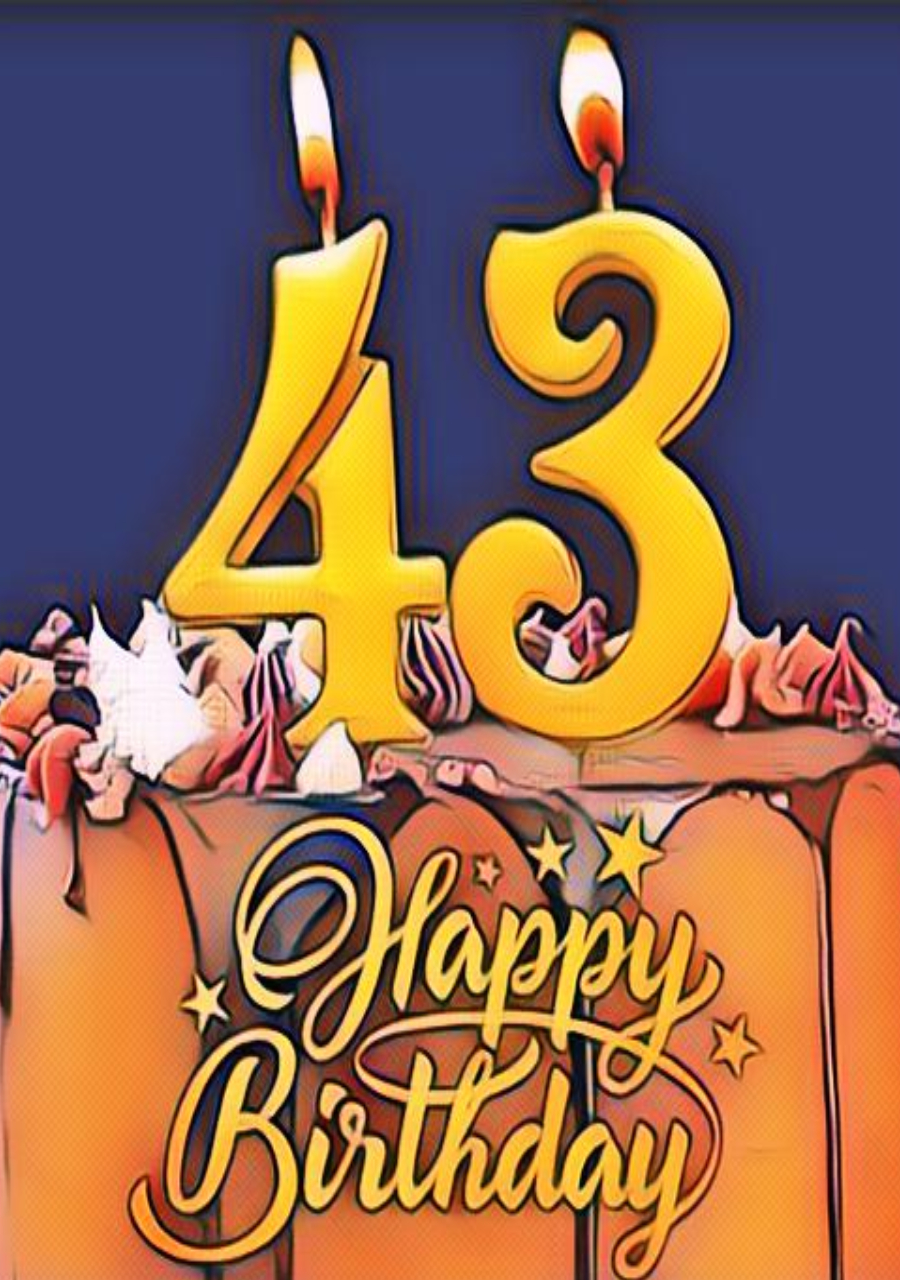 Happy 43rd Birthday Captions for Instagram - Birthday Captions for ...